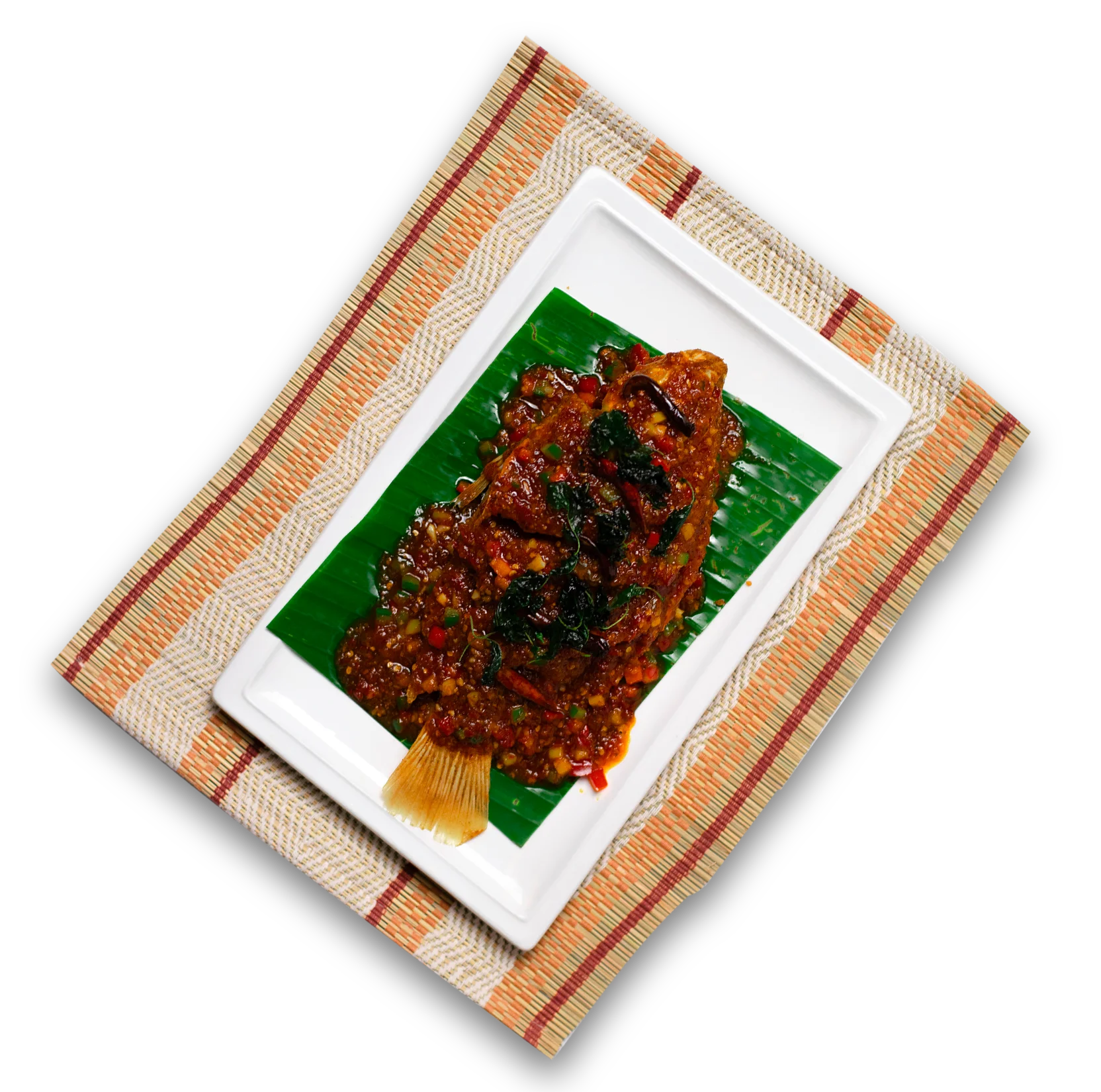 FRIED FISH WITH THREE FLAVOR SAUCE