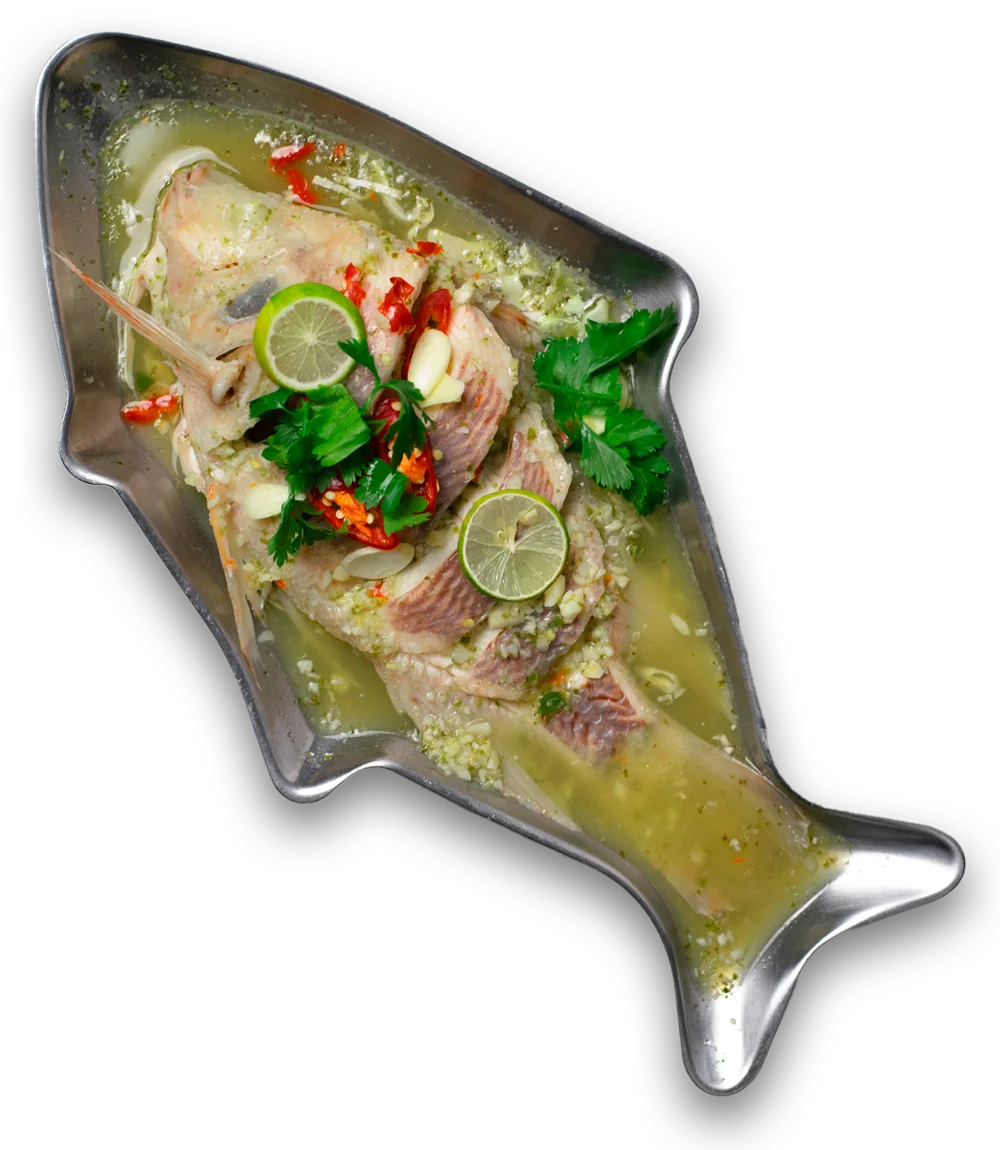 Steam Fish with Spicy Lime Sauce